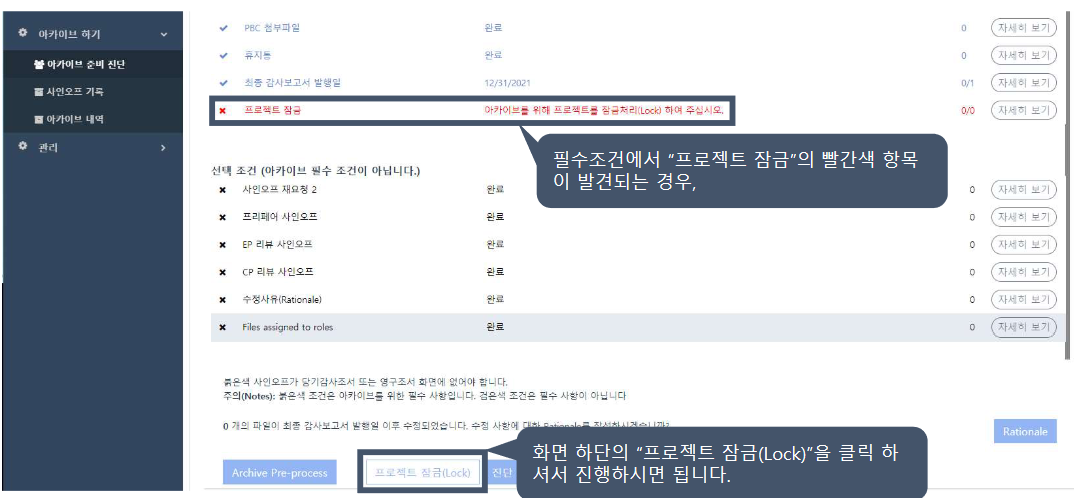 조서 - 정책과 절차
