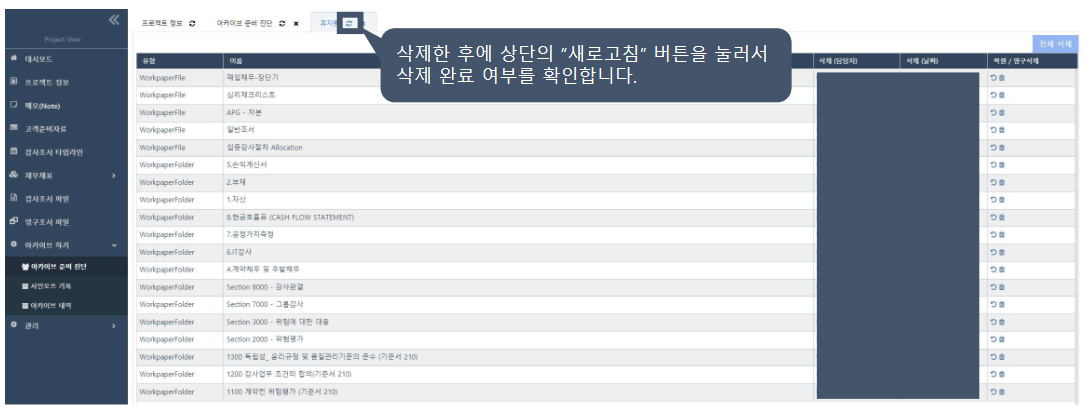 조서 - 정책과 절차