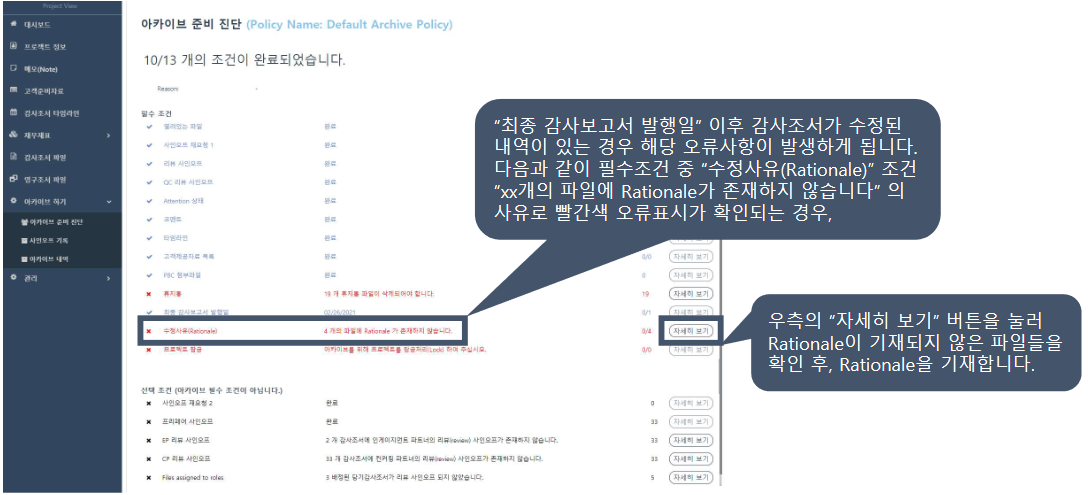 조서 - 정책과 절차